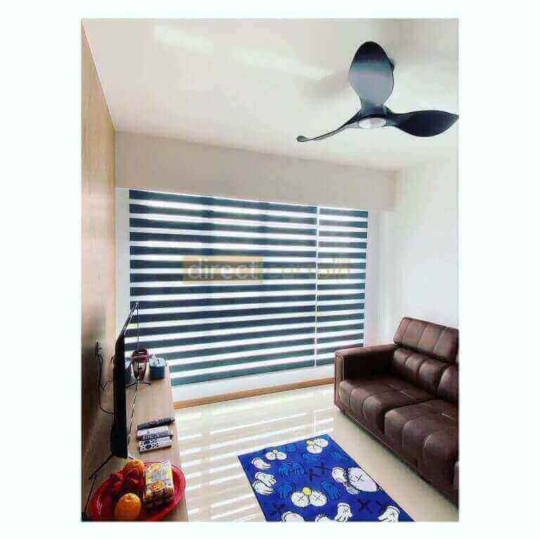 Blackout Korean Zebra Combi Rainbow Blinds | Full Privacy