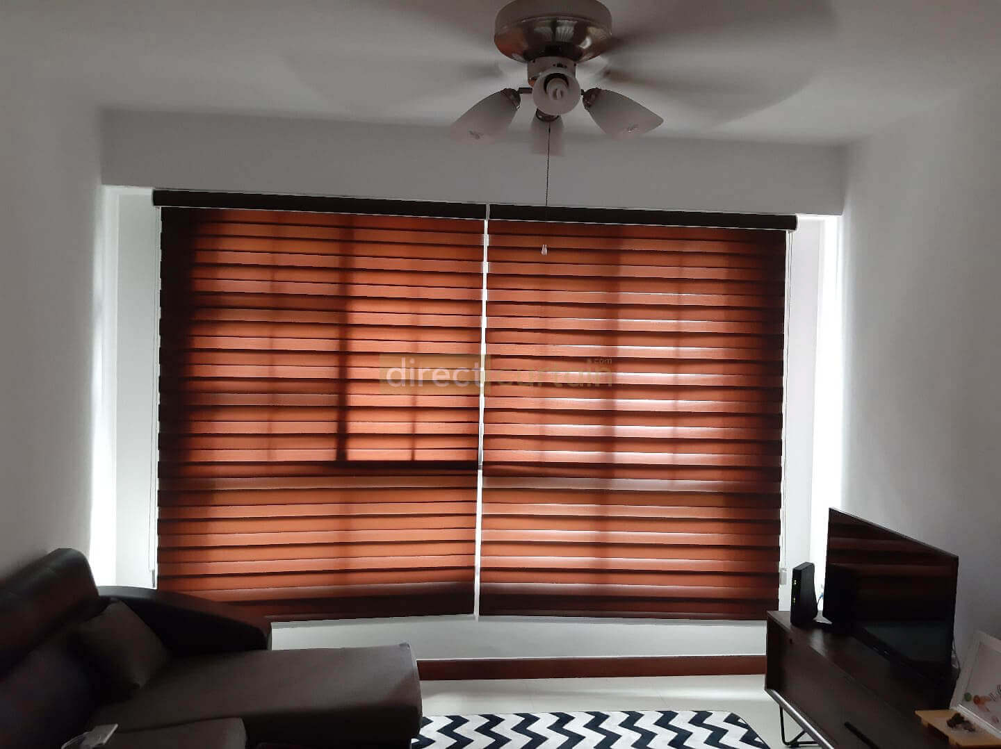 Korean Combi Blind – Basic Dim-out Chocolate Brown | Direct Curtain