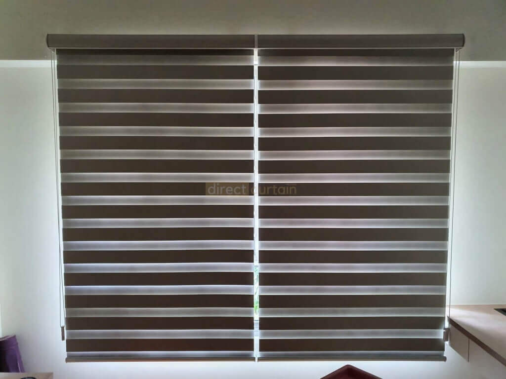 Korean Combi Blind – Blackout Ivory | Direct Curtain