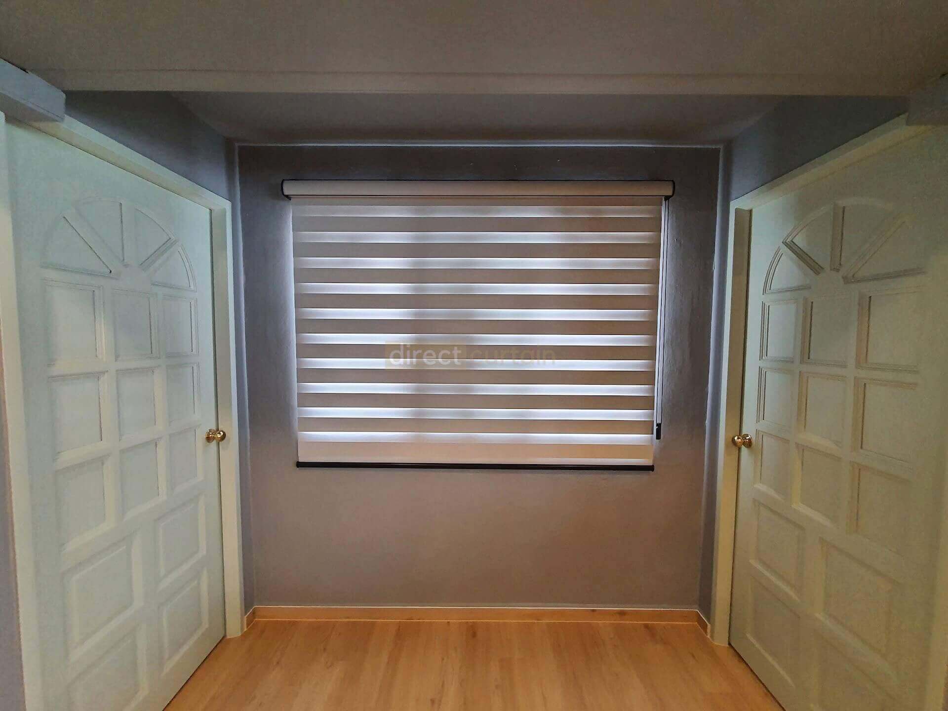 Korean Combi Blind – Blackout White | Direct Curtain